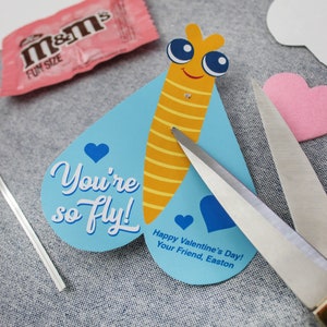 Bugs Kids Valentine, You're so Fly, Kids Valentine Printable, School ...