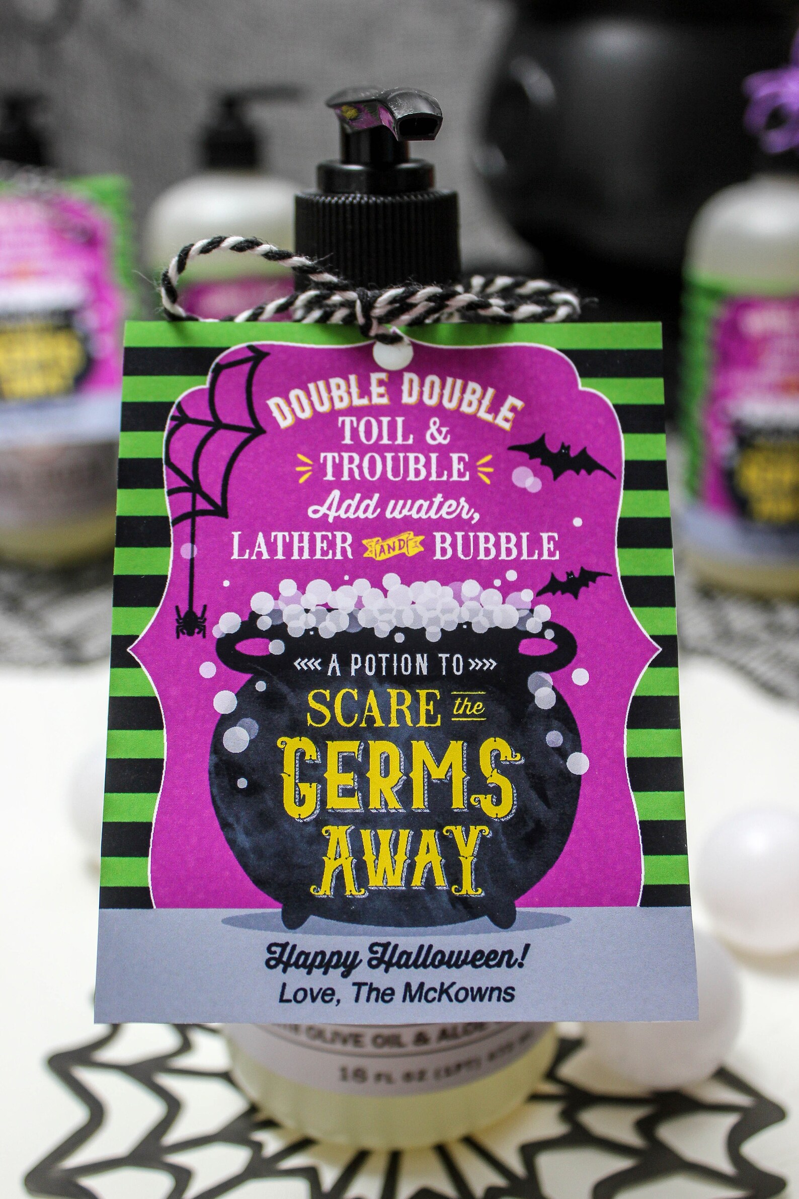 Scare the Germs Away Halloween Soap Printable Halloween Gift - Etsy