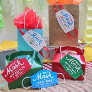Can't Mask Our Gratitude PRINTABLE Gift Tag, Mask Gift Tag, Thank You ...