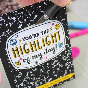 Highlighter Valentine Printable, Kids Valentine, Tween Valentine ...