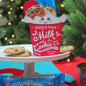 Milk and Cookies Christmas Printables - for Chips Ahoy Cookies, Holiday ...