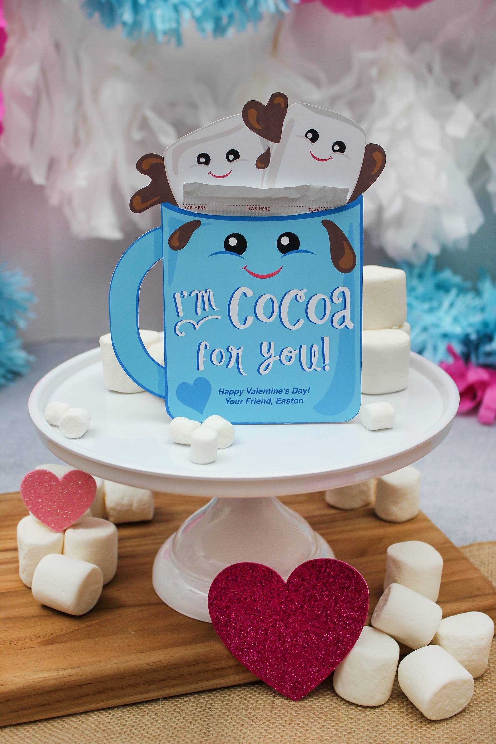 Hot Cocoa Kids Valentine Printable Hot Chocolate Valentine | Etsy