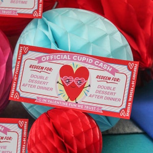Valentine's Day Play Money Printables, Valentines Day Coupons, Play ...