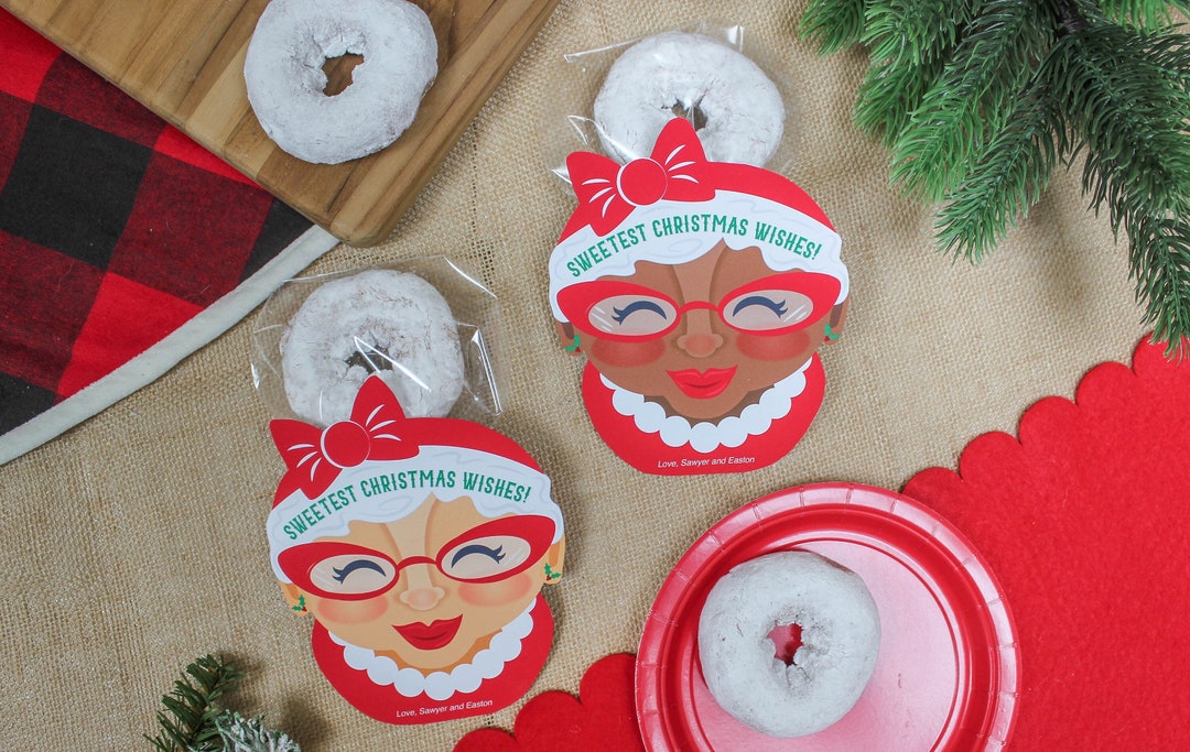 Mrs. Claus Christmas Printable, Mrs. Claus Treat Bag Tag, Christmas ...