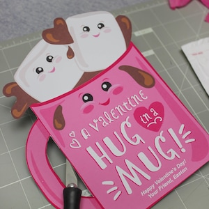 Hot Cocoa Kids Valentine Printable, Hug in a Mug, Hot Chocolate ...