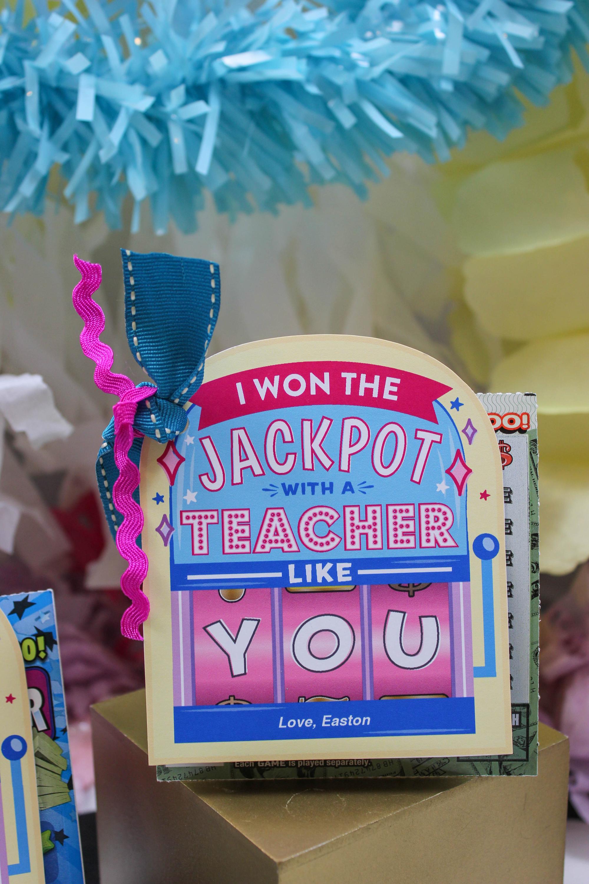 Lottery Ticket Teacher Gift Printable, Scratch off Lottery Ticket Gift ...