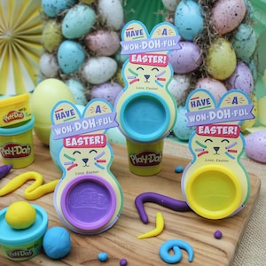 Play Dough Easter Gift, Easter Gift Printable, Easter Gift for Kids ...