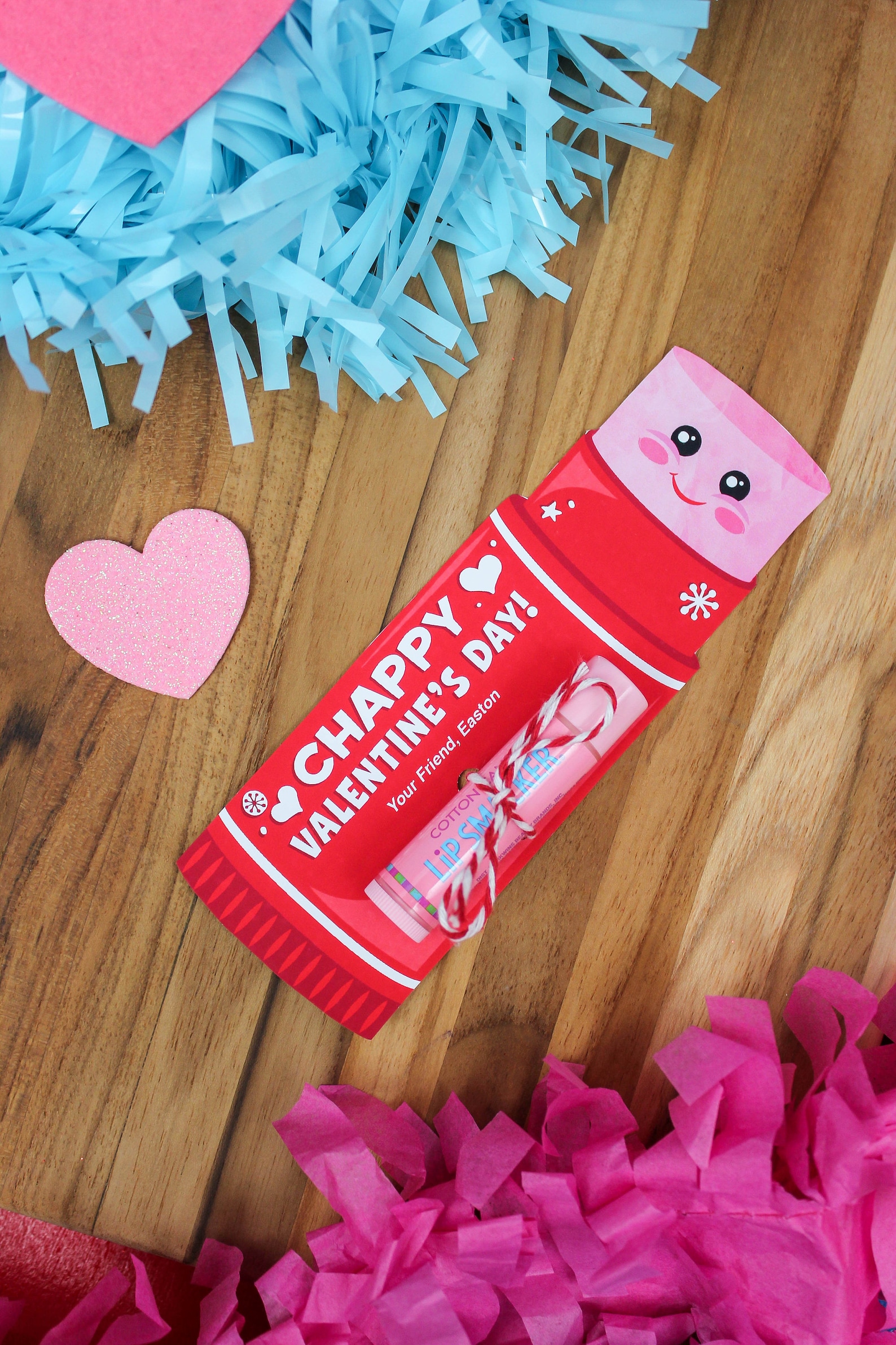 Chapstick Kids Valentine Printable Lip Gloss Valentine | Etsy