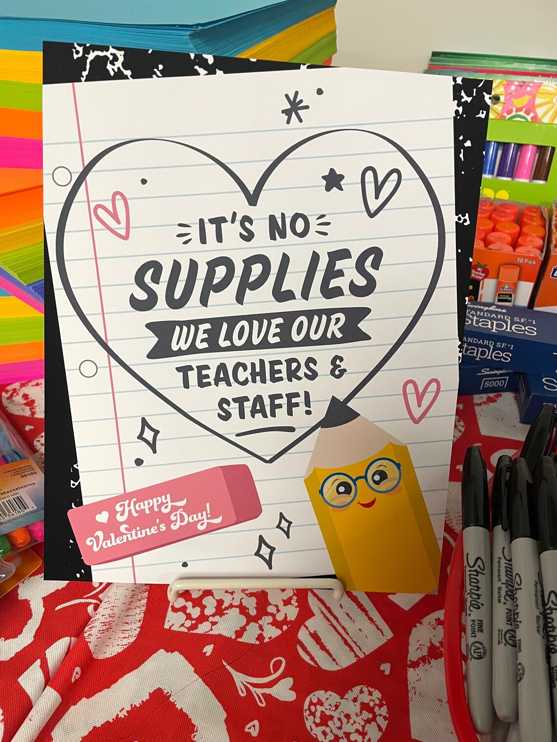 School Supplies Restock Printable Signs, Teacher Appreciation, PTO, PTA ...