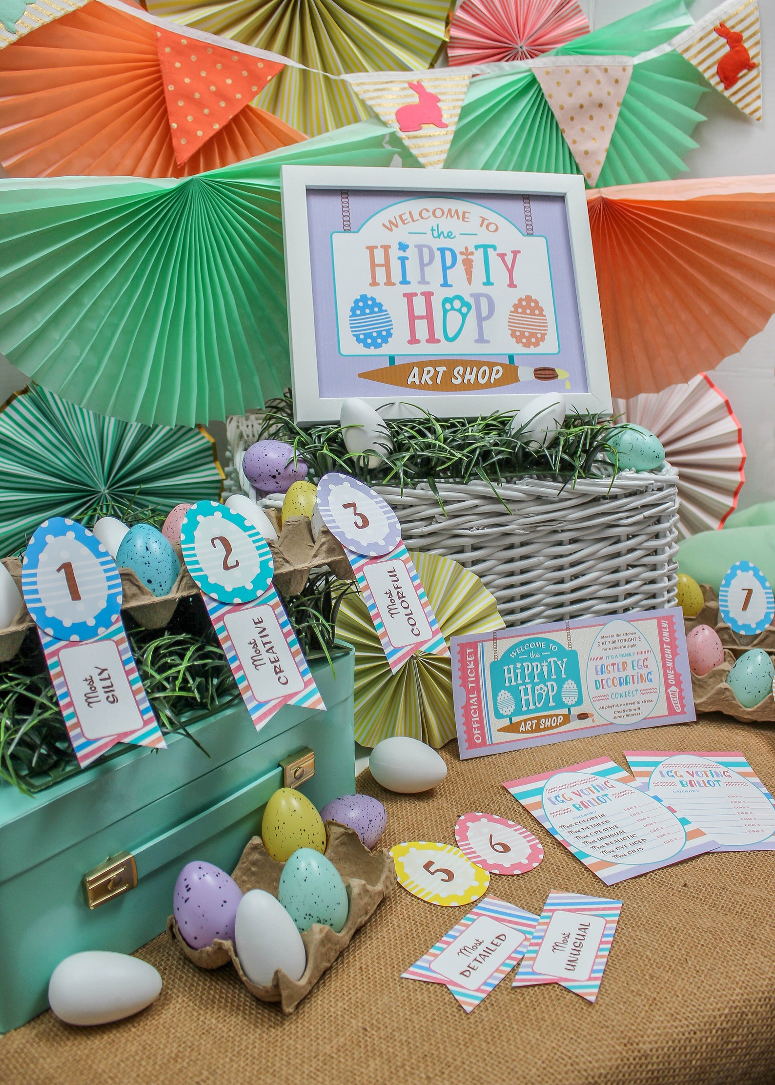 Easter Egg Decorating Contest Printables Easter Printable - Etsy