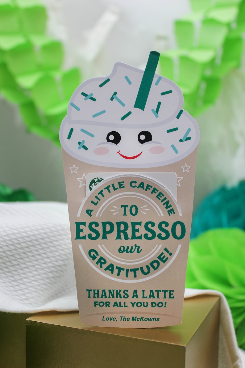 Coffee Thank You Gift Printable Teacher Gift Teacher - Etsy