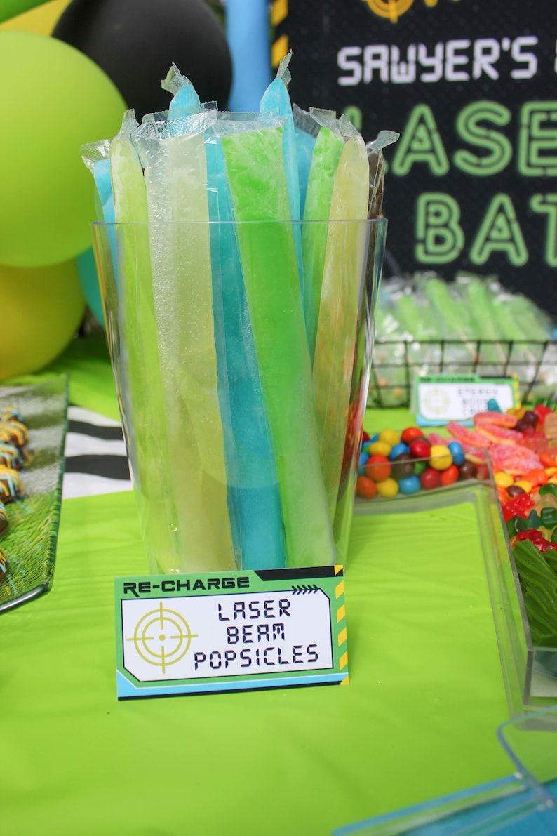 Laser Tag Party Decor Printables, Laser Tag Birthday Party, Kids ...