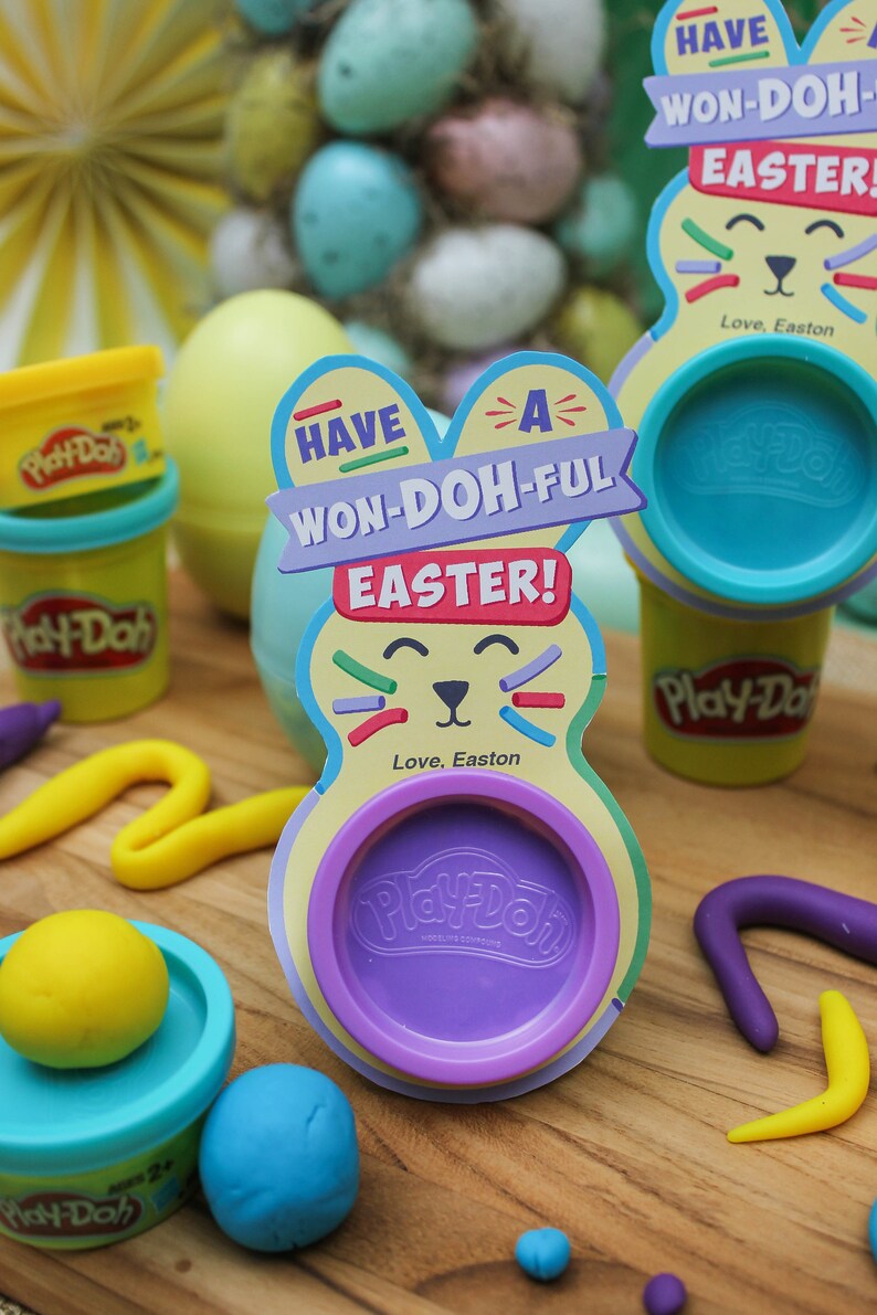 Play Dough Easter Gift, Easter Gift Printable, Easter Gift for Kids ...