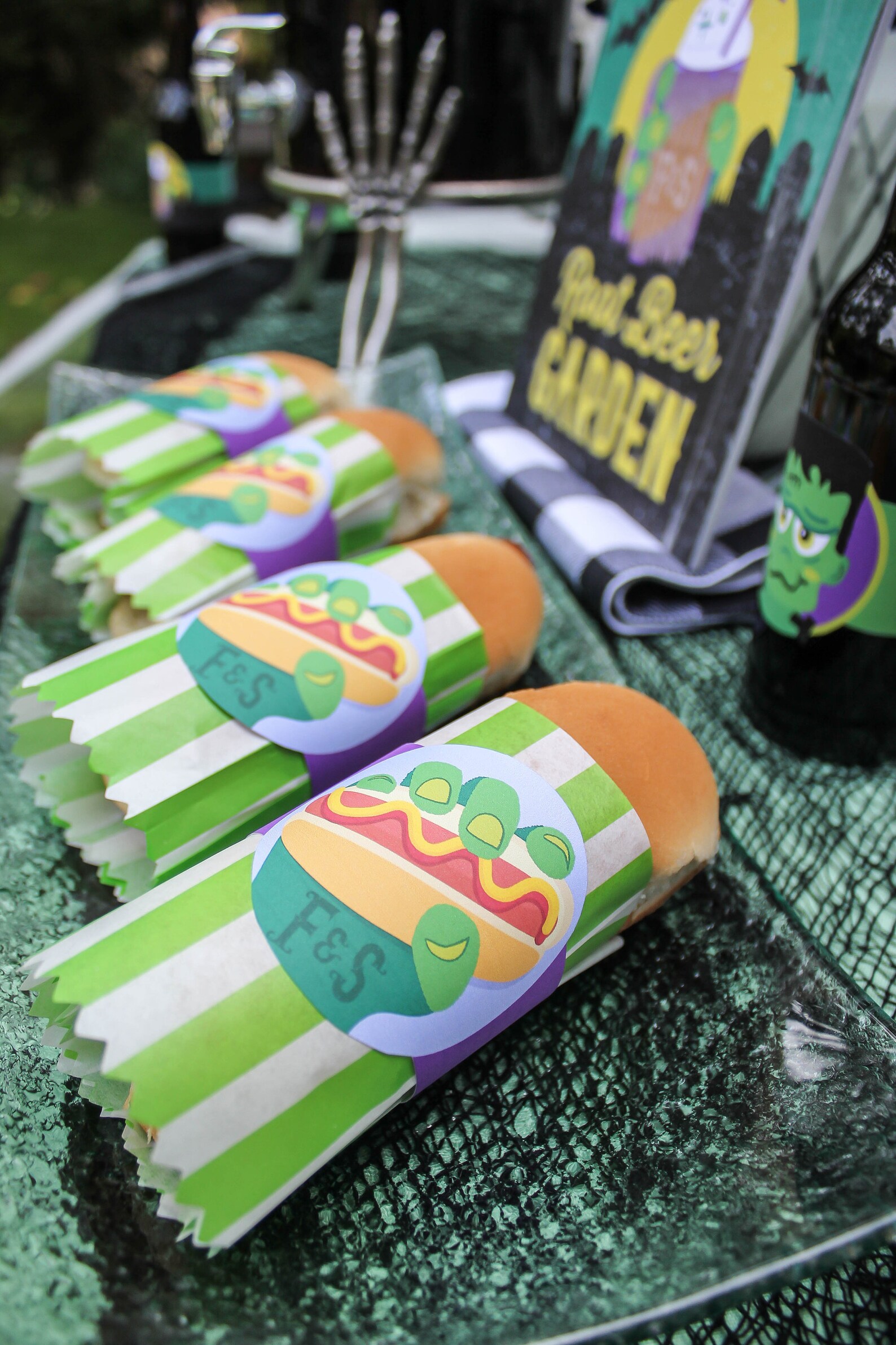 Franks & Steins, Halloween Frankenstein Party Printables, Hot Dogs ...