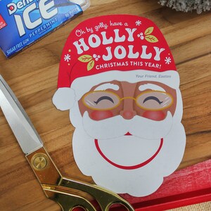 Chewing Gum Santa Printable, Holiday Printable, Classroom Holiday Gift ...