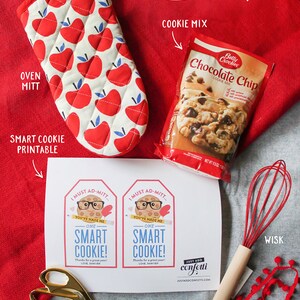 Smart Cookie Teacher Appreciation Gift Tag Printable, Teacher Gift, End ...