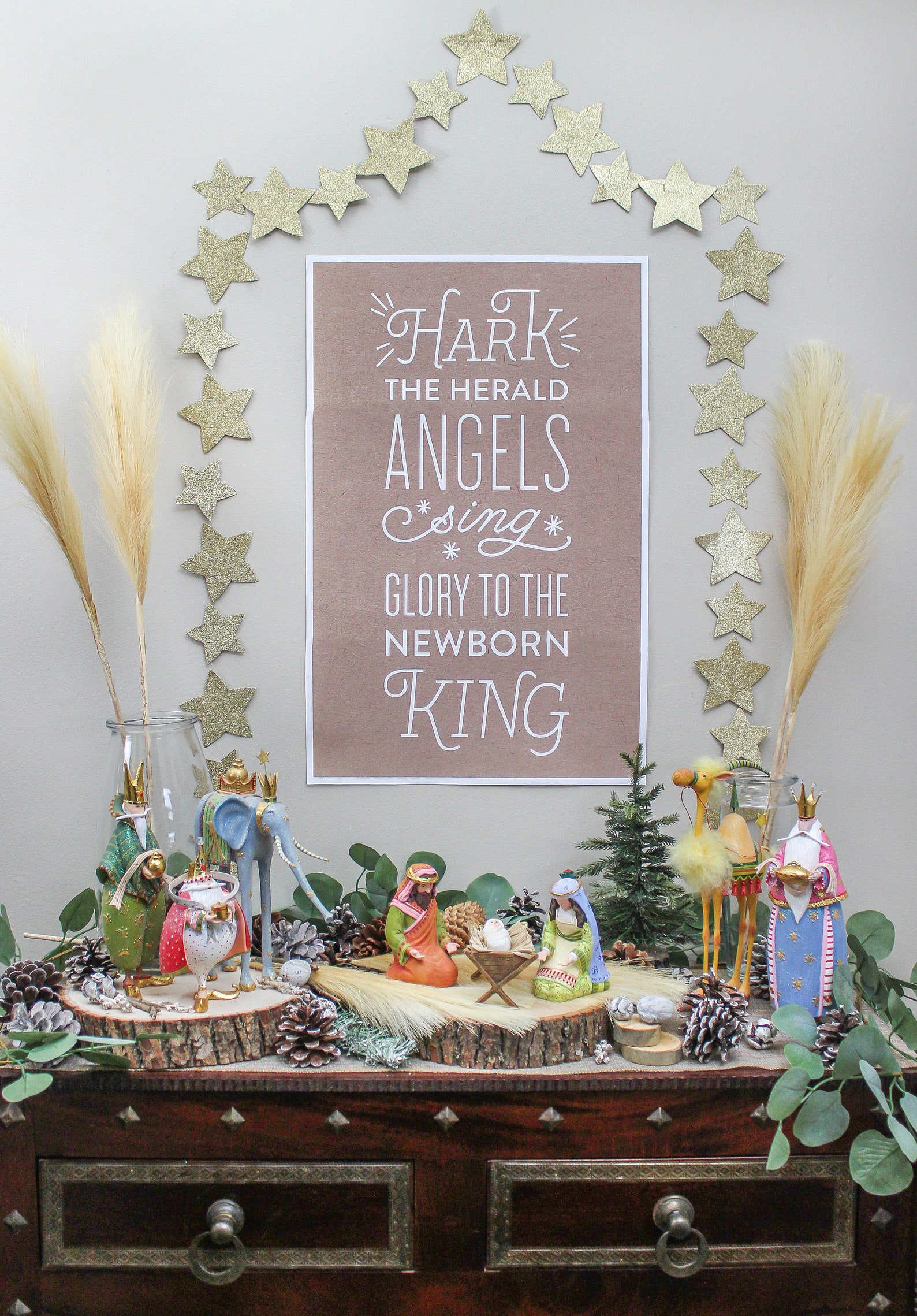 Hark the Herald Angels Sing Printable Sign Christmas Decor - Etsy