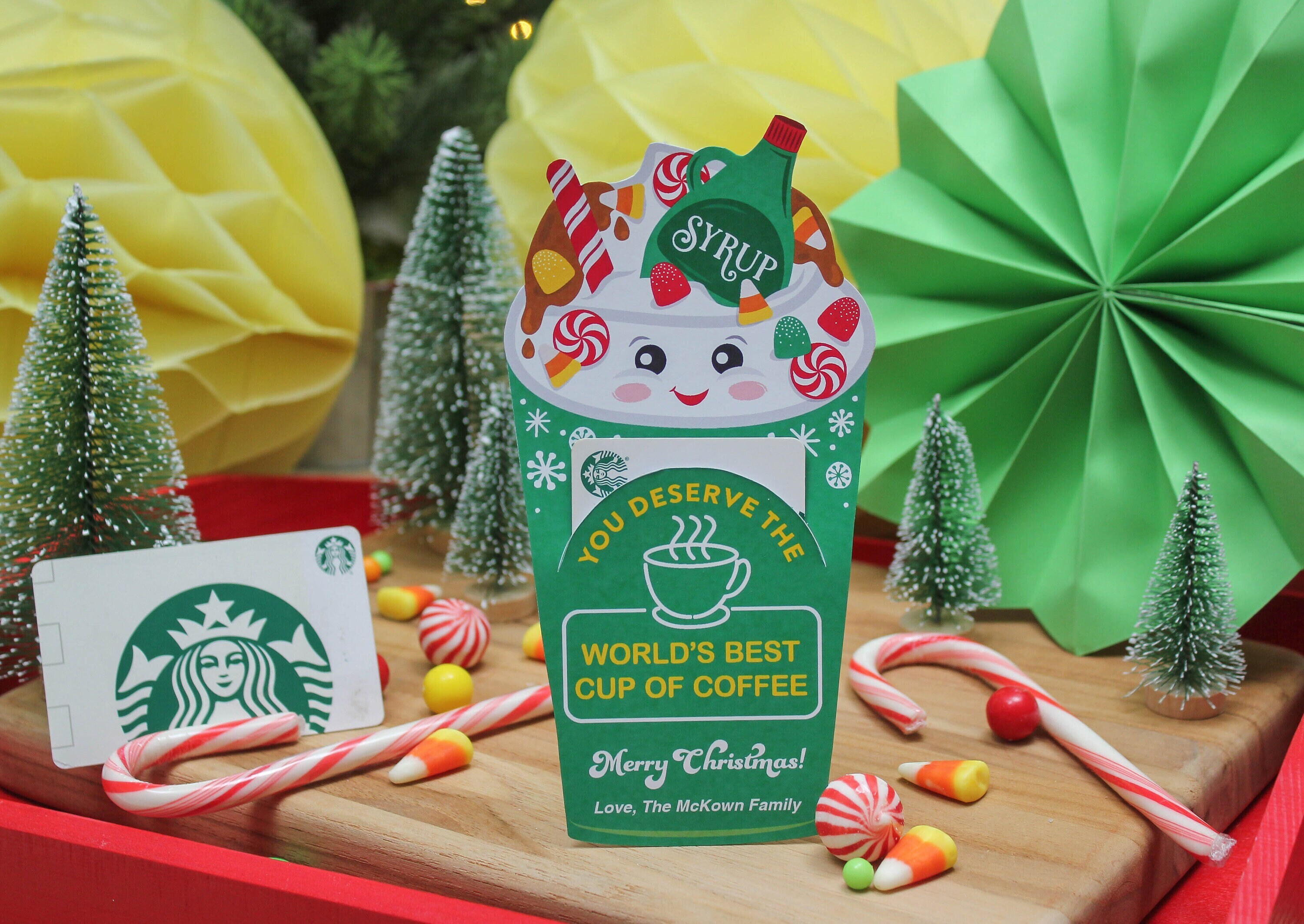World's Best Cup of Coffee Christmas Coffee Gift Card Printable ...