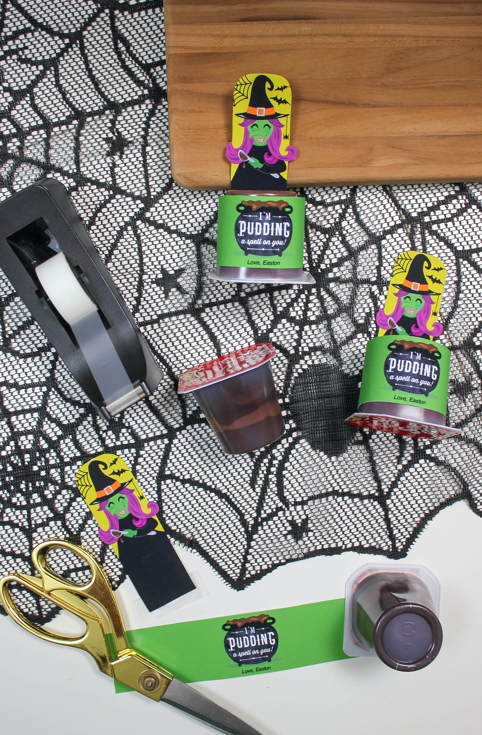 Witch Pudding Cup Halloween Treat Printables, Classroom Halloween Treat ...