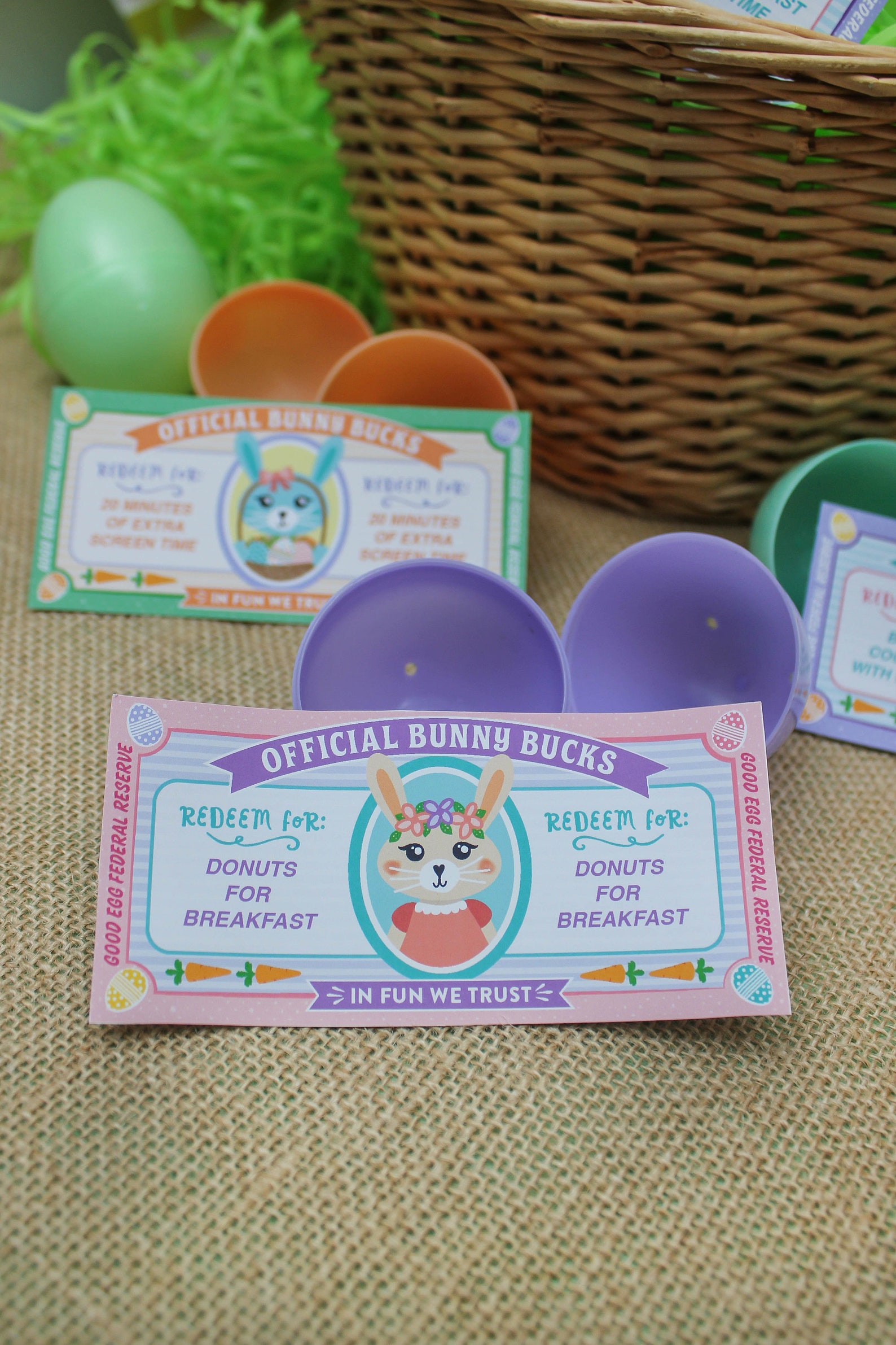 Easter Bunny Bucks Printables Easter Play Money Easter Egg - Etsy