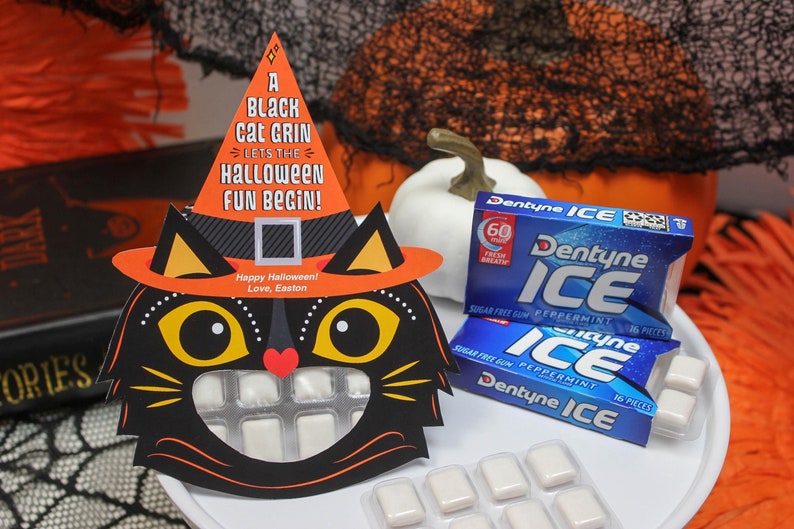 Chewing Gum Black Cat Printable, Halloween Printable, Classroom ...
