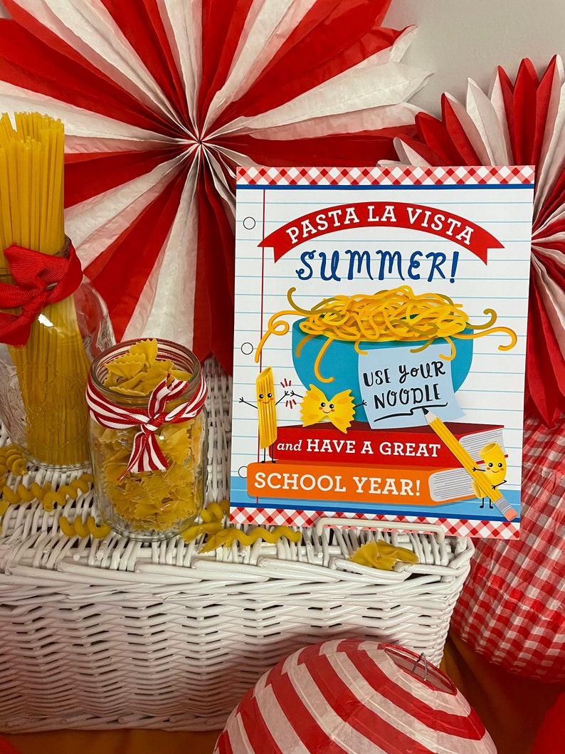 Back to School Party Printables Pasta Party Spaghetti - Etsy
