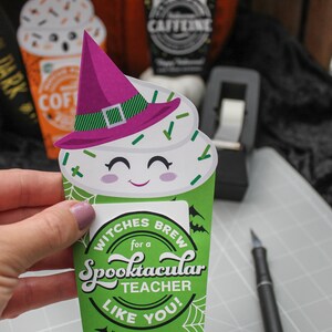 Halloween Coffee Gift Card Printable, Teacher Gift, Staff Gift ...