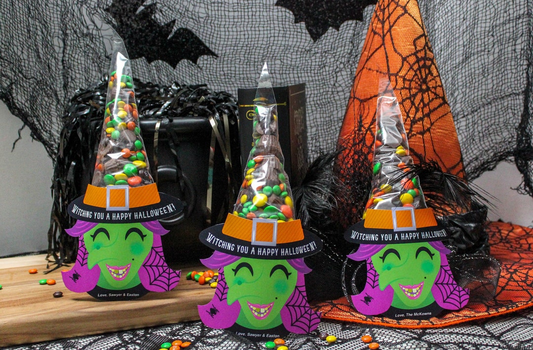 Halloween Witch Treat Bag Printable: Editable Classroom Favor (instant ...