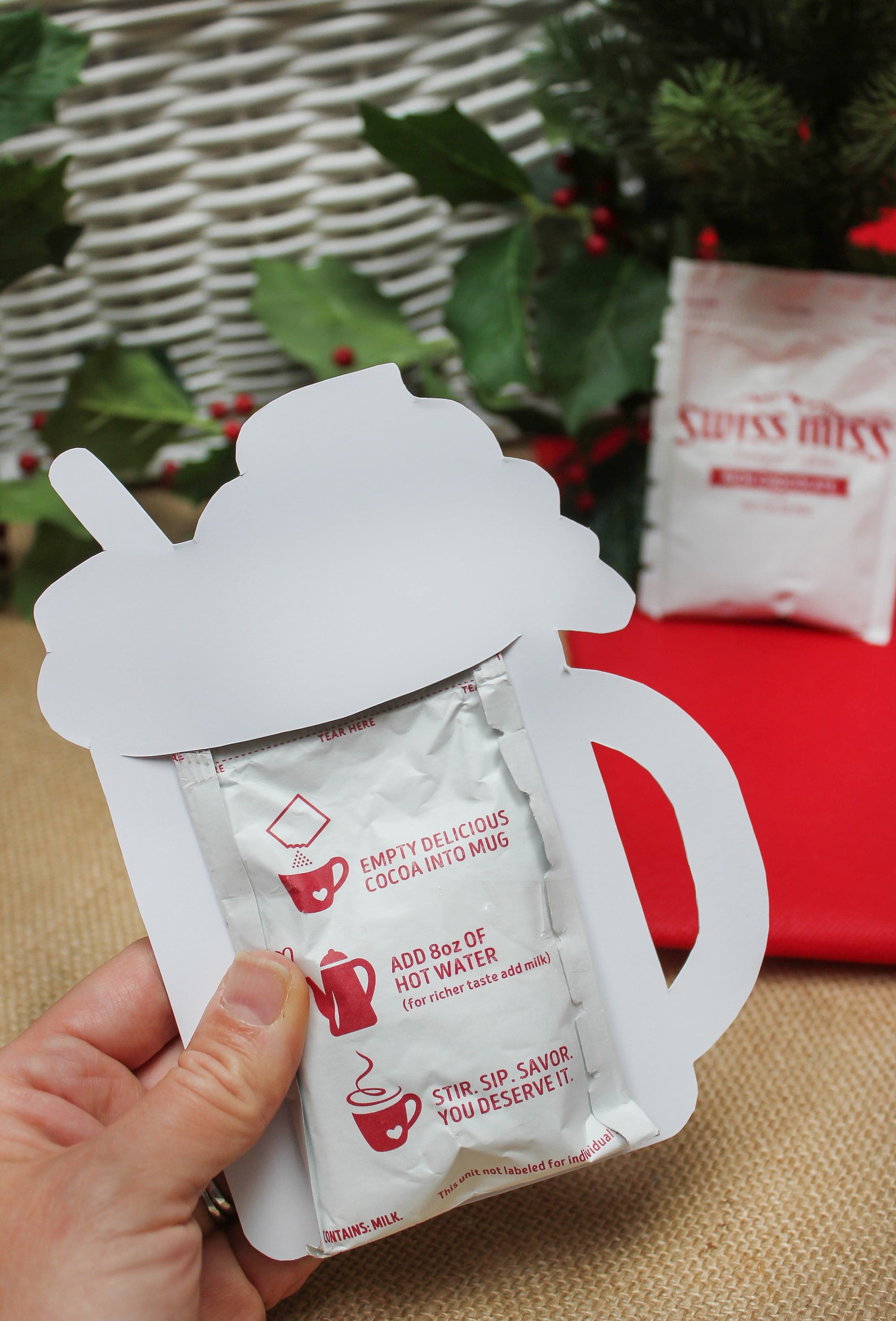 Hot Chocs & Fuzzy Socks Christmas Gift Tag Printable, Hot Cocoa ...