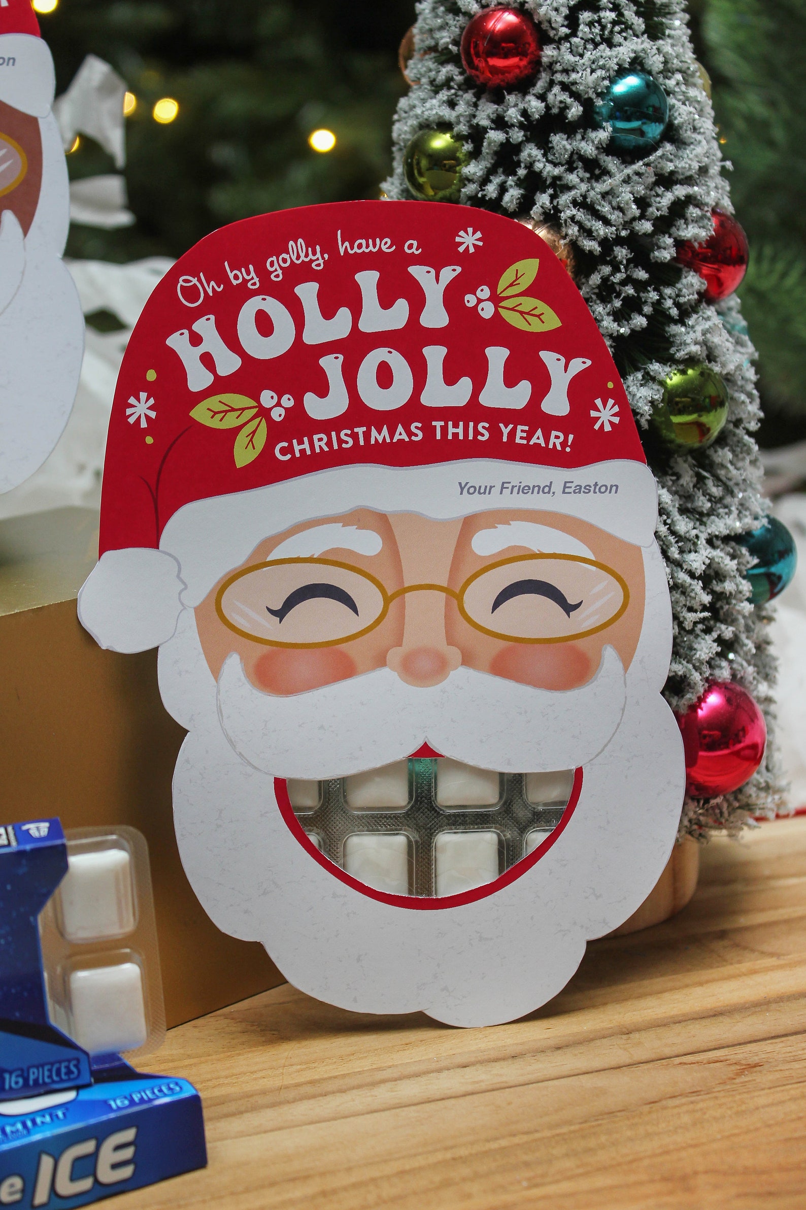 Chewing Gum Santa Printable, Holiday Printable, Classroom Holiday Gift ...