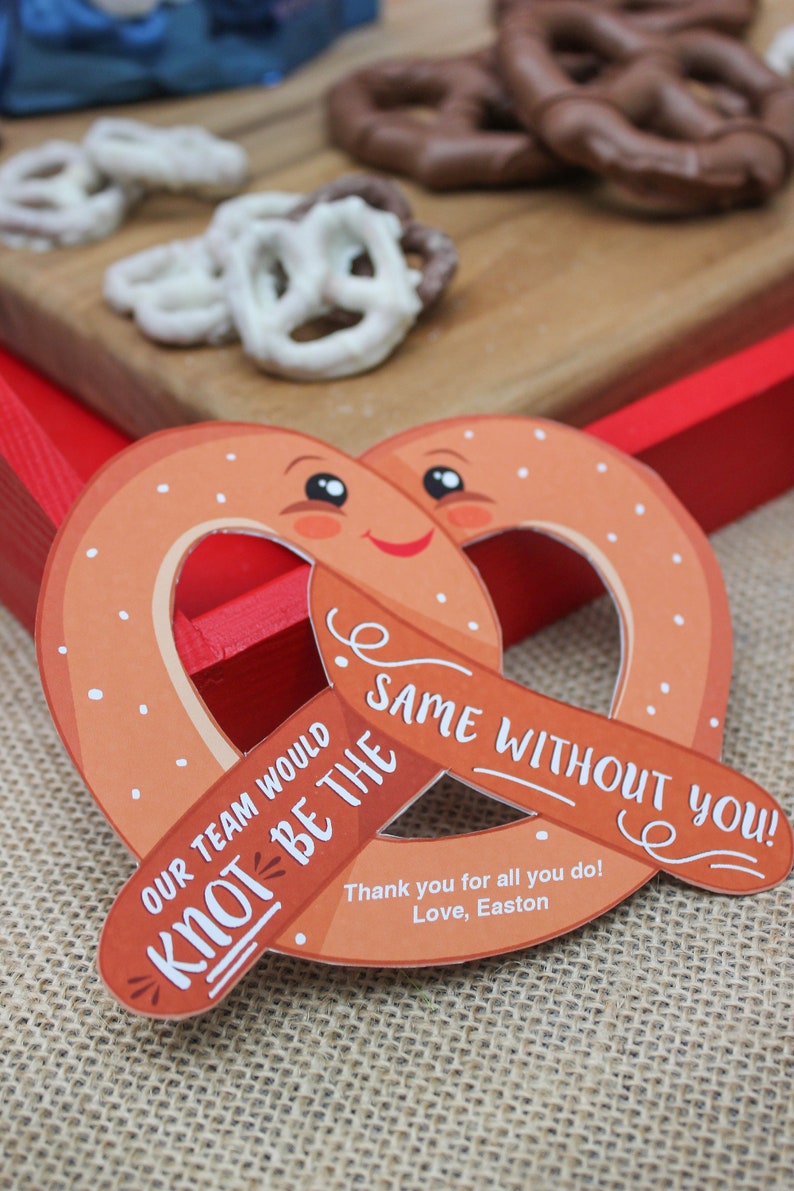 Pretzel Teacher Appreciation Printable Gift for Staff Thank - Etsy