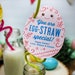 Crazy Straw Easter Gift Printable Tag Easter Egg Gift Tag - Etsy