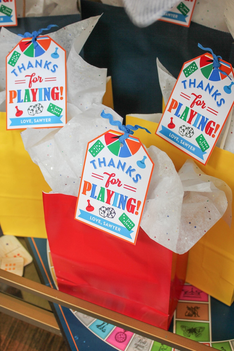 Game Night Party Favor Tags: Editable Printable (PDF) - Etsy