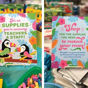 Teacher Appreciation Tropical Printable Pack, Beach Hawaiian Teacher ...