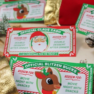 Christmas Play Money Printables, Christmas Coupons, Santa, Christmas ...