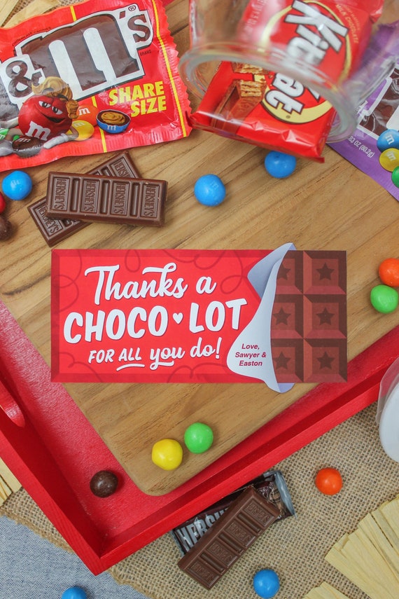 Thanks a Choco-lot printable gift tag, teacher appreciation, employee ...