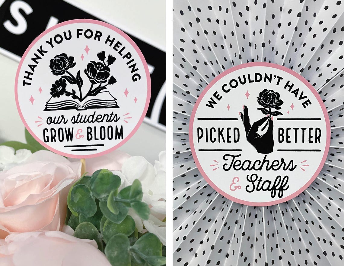 Back to School PTA PTO Luncheon Printables, Flower Market Printables ...