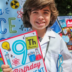 Personalized Science Birthday Party Printable Pack, Mad Scientist Party ...