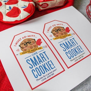 Smart Cookie Teacher Appreciation Gift Tag Printable, Teacher Gift, End ...