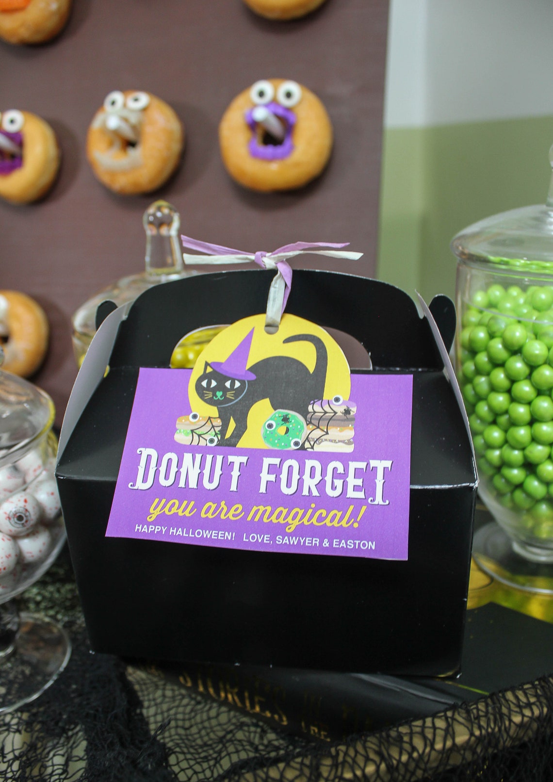 Halloween Donut Treat Bag Topper and Tag Printable, Donut Forget You ...