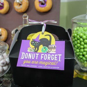 Halloween Donut Treat Bag Topper and Tag Printable, Donut Forget You ...