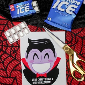 Chewing Gum Vampire Printable, Halloween Printable, Classroom Halloween ...