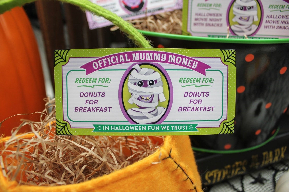 Halloween Play Money Printables Halloween Coupons Play Money - Etsy