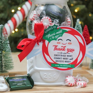 Mint Christmas Gift Tag, Teacher Gift Tag, Teacher Appreciation ...