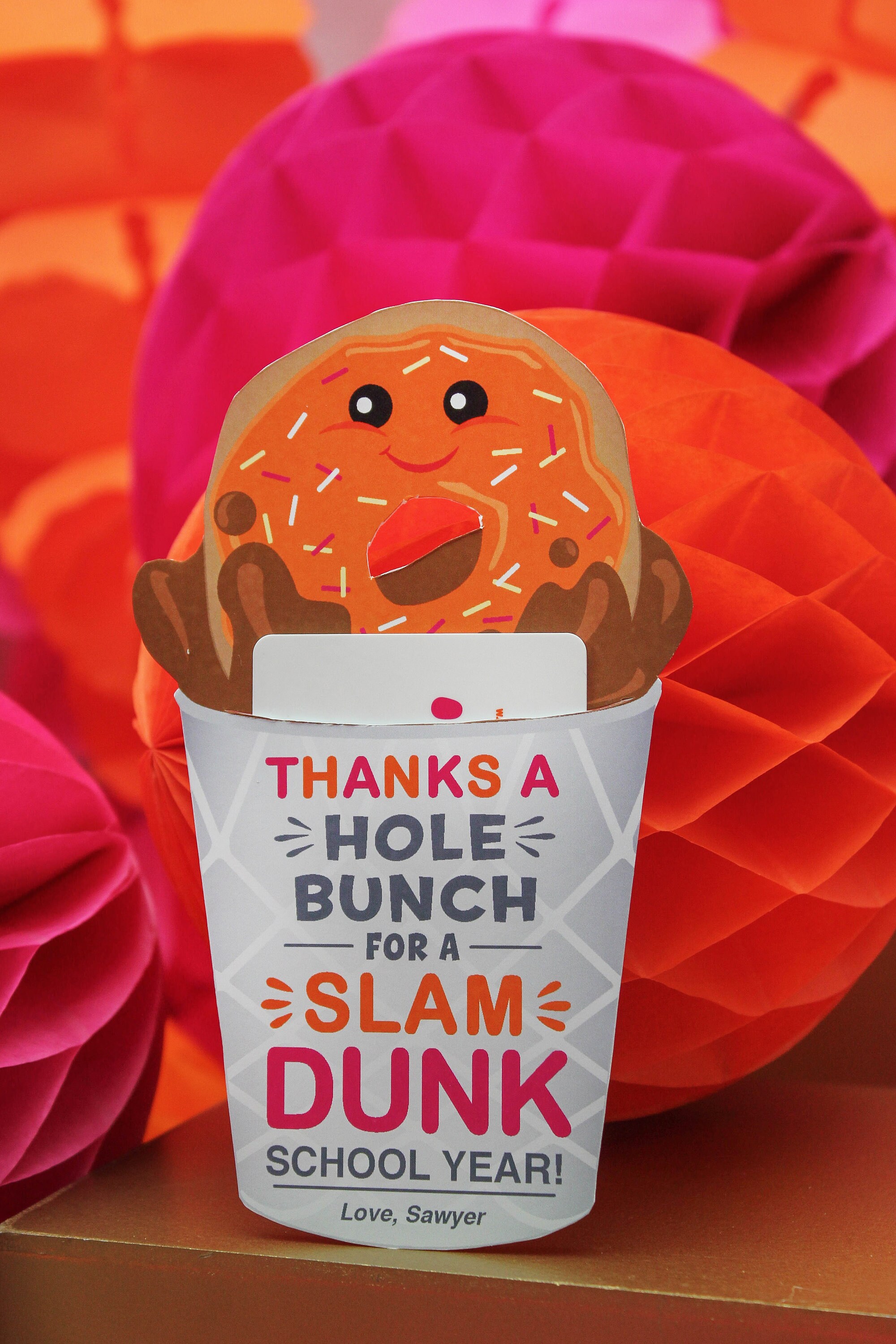 Coffee and Donut Teacher Appreciation Printable, Gift for Staff, Thank ...