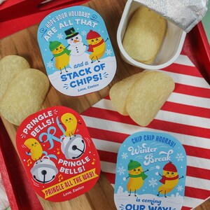 Chips Kids Christmas Printable - for Pringles Snack Size Chips, Kids ...
