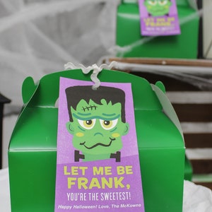 Let Me Be Frank - Frankenstein Halloween Printable Gift Tag - Halloween ...