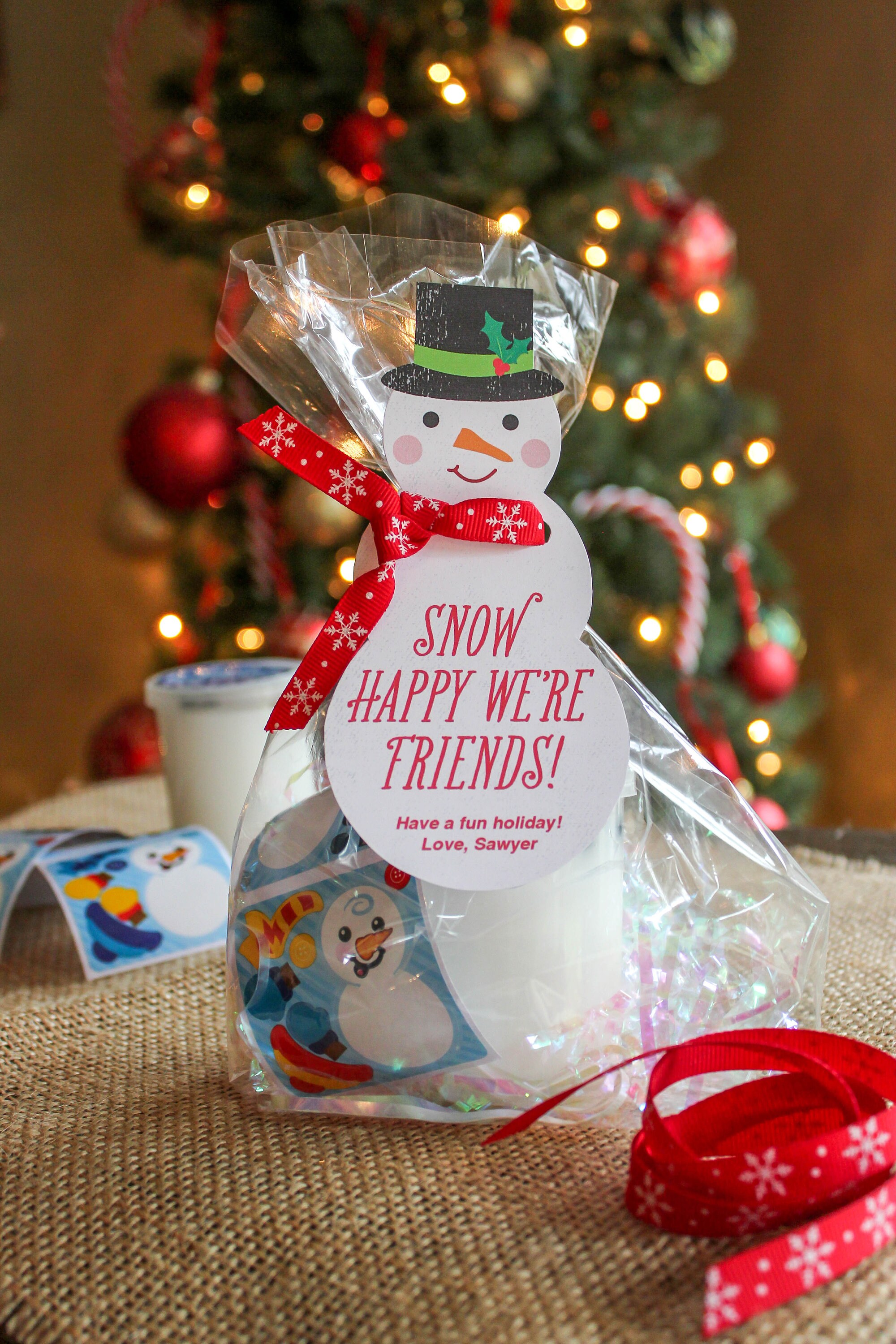 Snow Happy We're Friends Snowman Gift Tags, Holiday Gift Tags ...