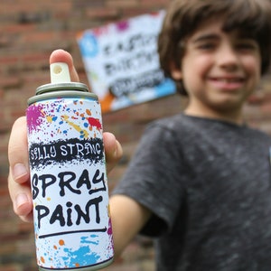 Art Party, Graffiti Wall Sign Printable, Spray Paint Silly String, Art ...