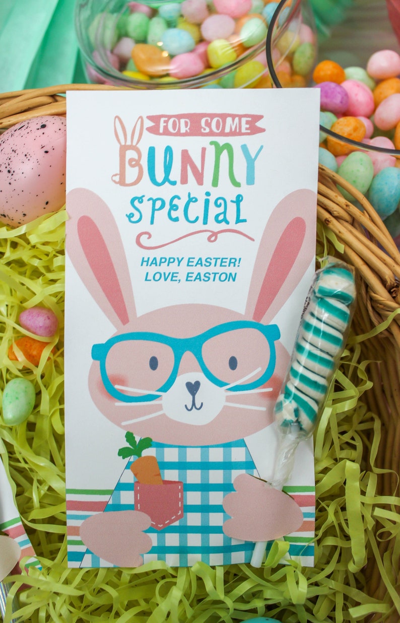 Some Bunny Special Printable Easter Cards—editable Pdf—two Different ...